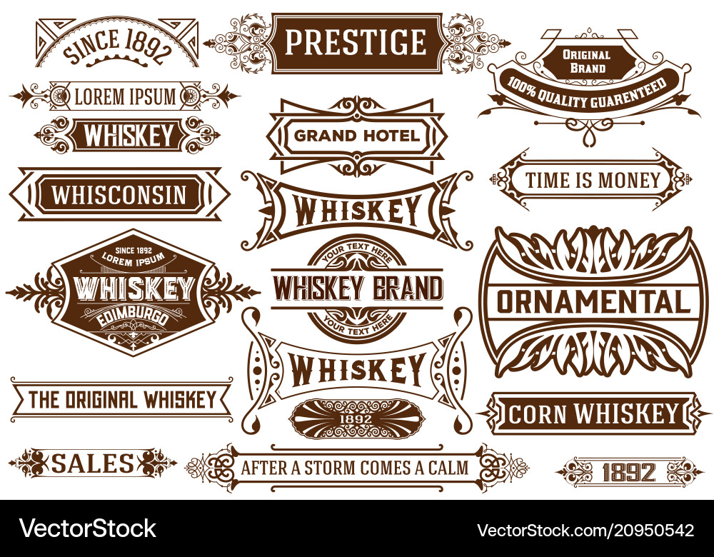 Western Banners - Vintage Style Royalty Free Vector Image