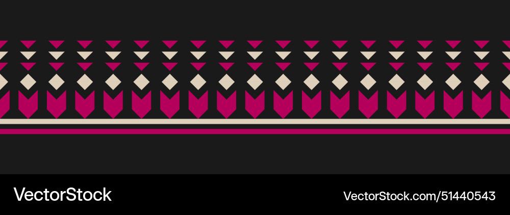 Border ethnic tribal pattern art folk embroidery Vector Image