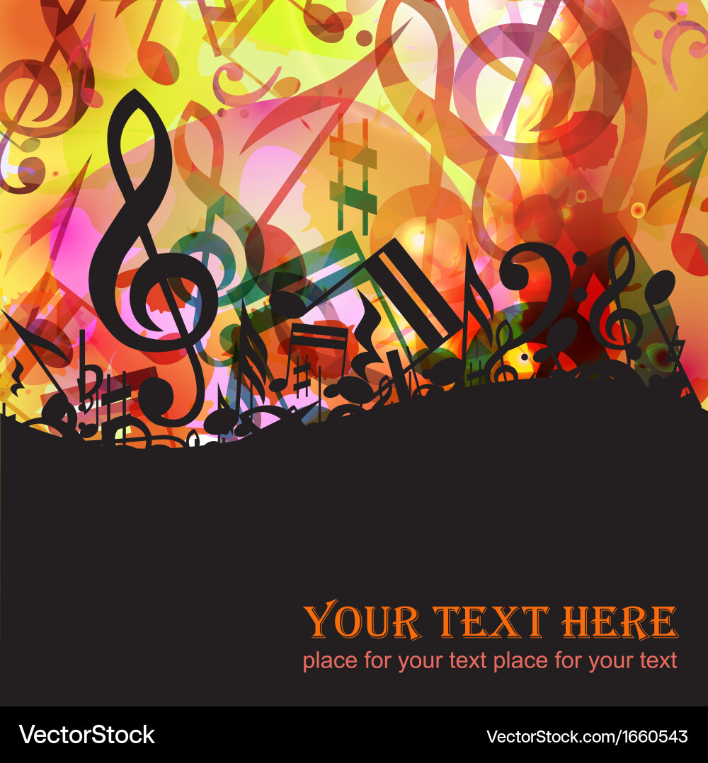 Colorful music background Royalty Free Vector Image