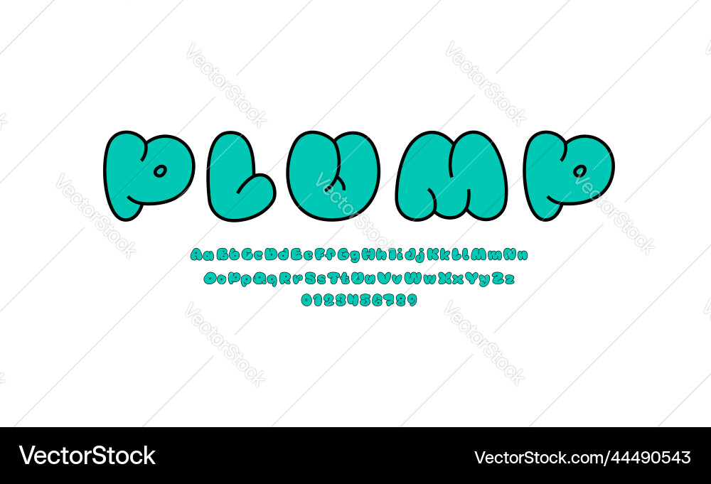 Comic font alphabet in the cartoon style Vector Image
