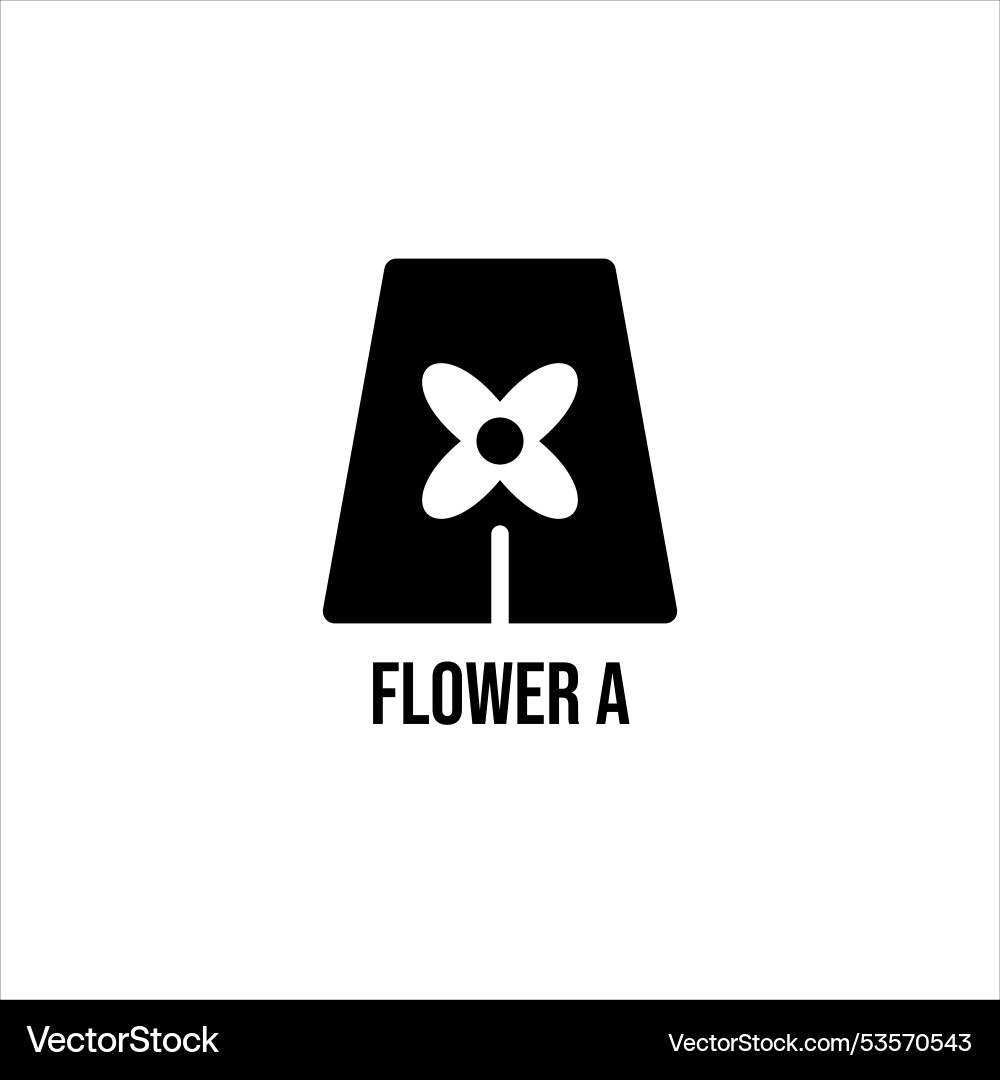 Flower a logo Royalty Free Vector Image - VectorStock