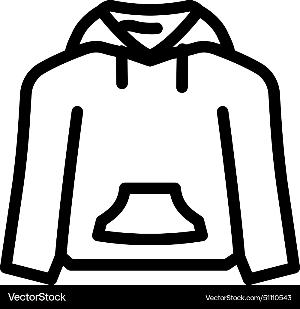 Hoodies clothing line icon Royalty Free Vector Image