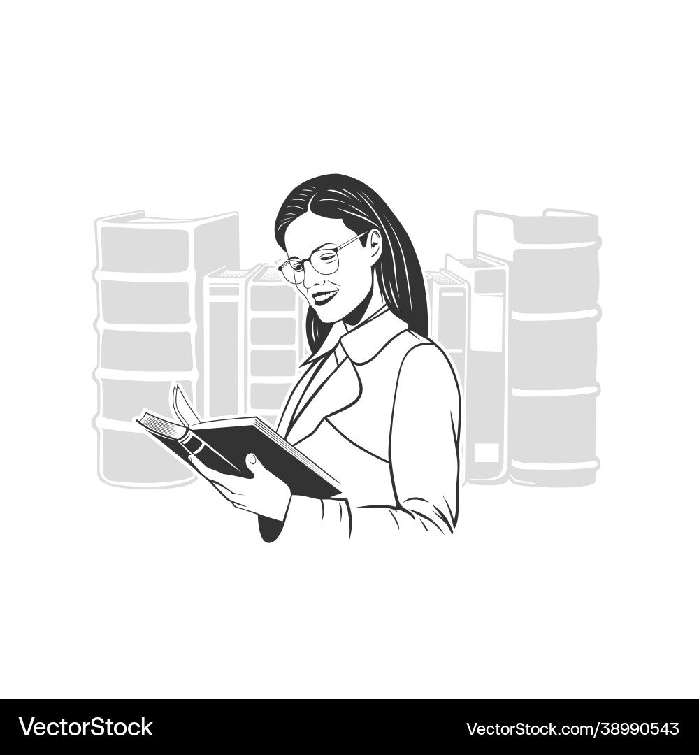 Lawyer studying information against Royalty Free Vector