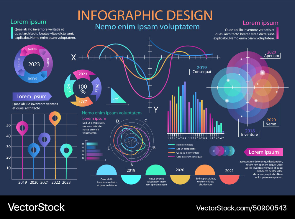 Mega set of infographic elements data Royalty Free Vector