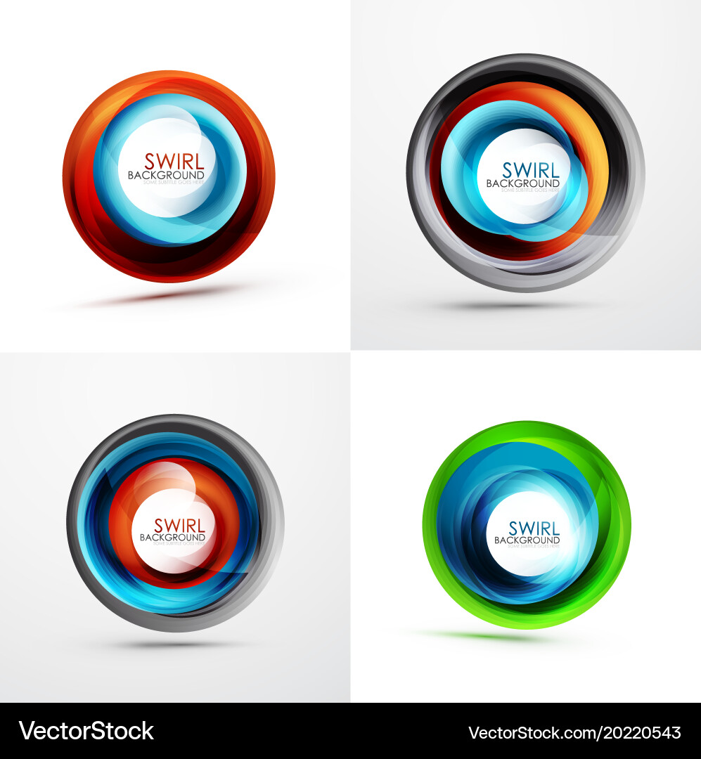 Set of abstract swirls Royalty Free Vector Image