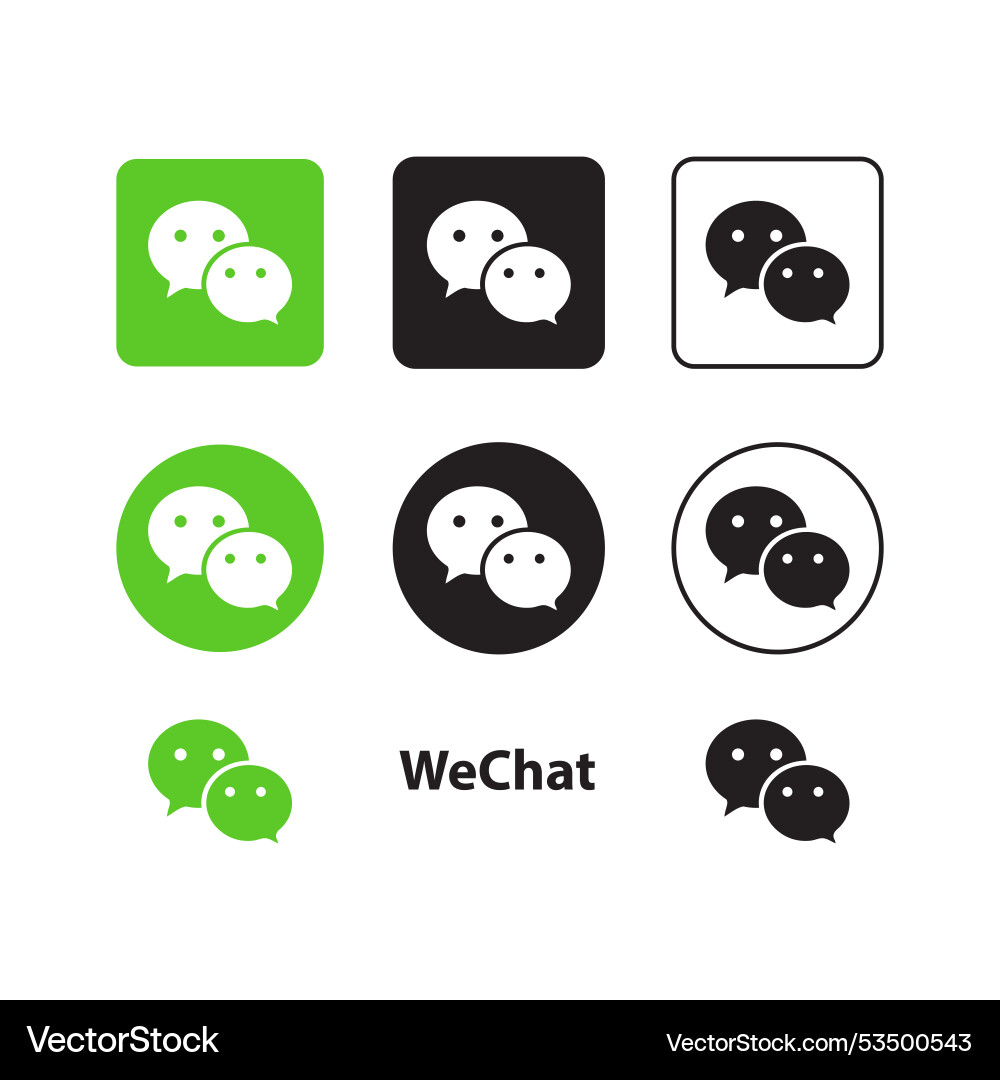 Social media icons wechat Royalty Free Vector Image