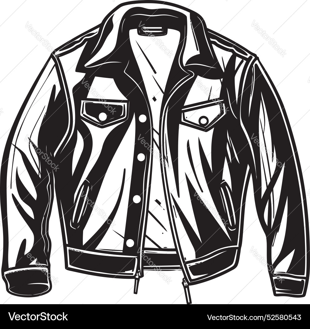 Urbanvogue black logo design for stylish jacket Vector Image