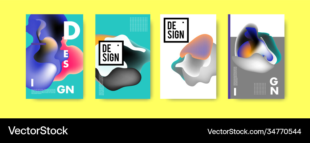 Abstract colorful liquid and fluid colors Vector Image