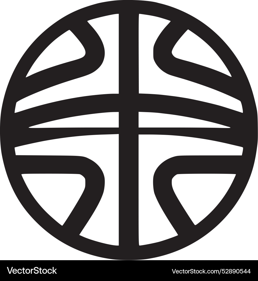 Basketball - minimalist and flat logo Royalty Free Vector