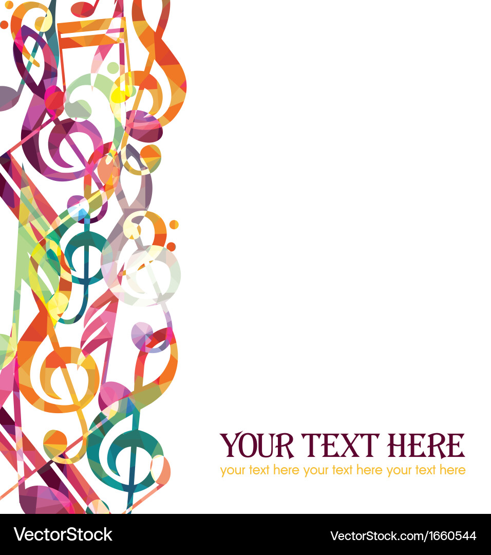 Colorful Music Symphony Background Royalty Free Vector Image