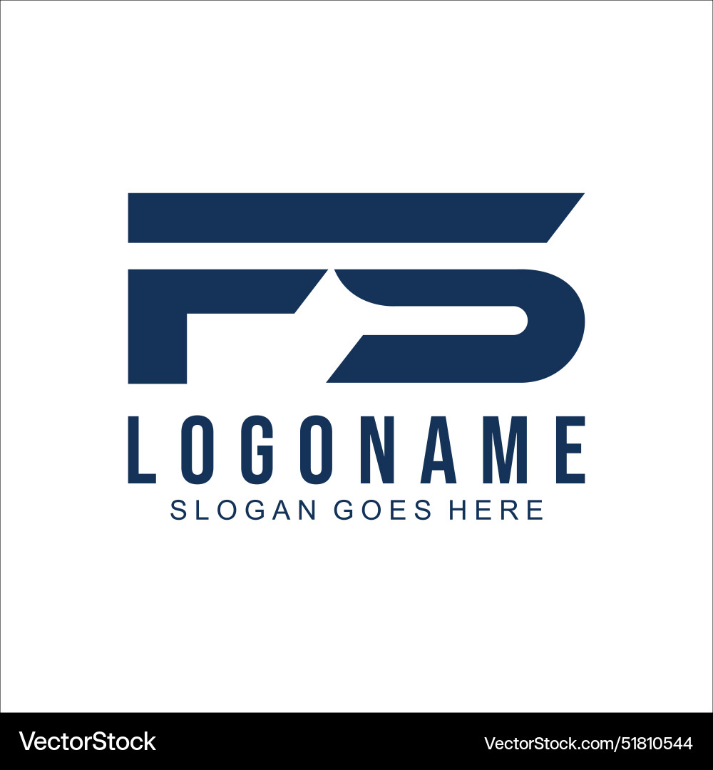 Fs letter logo design template elements modern Vector Image