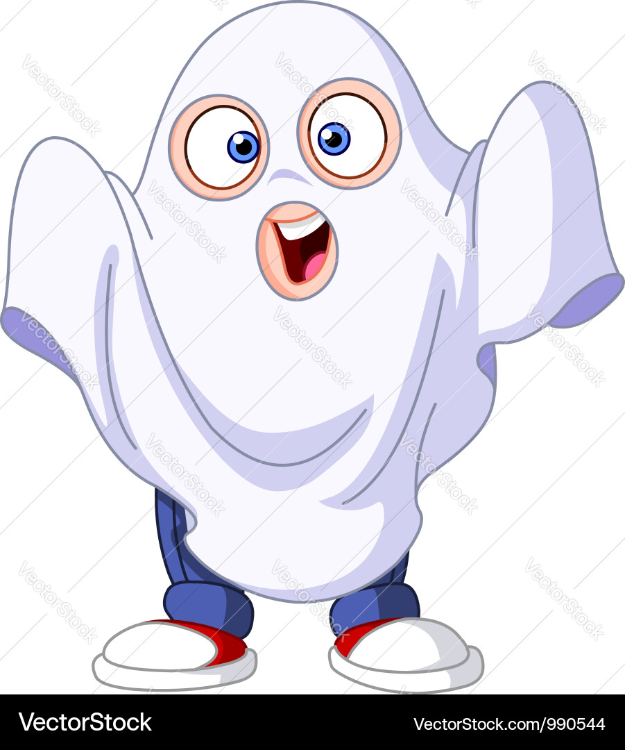 Ghost kid Royalty Free Vector Image - VectorStock