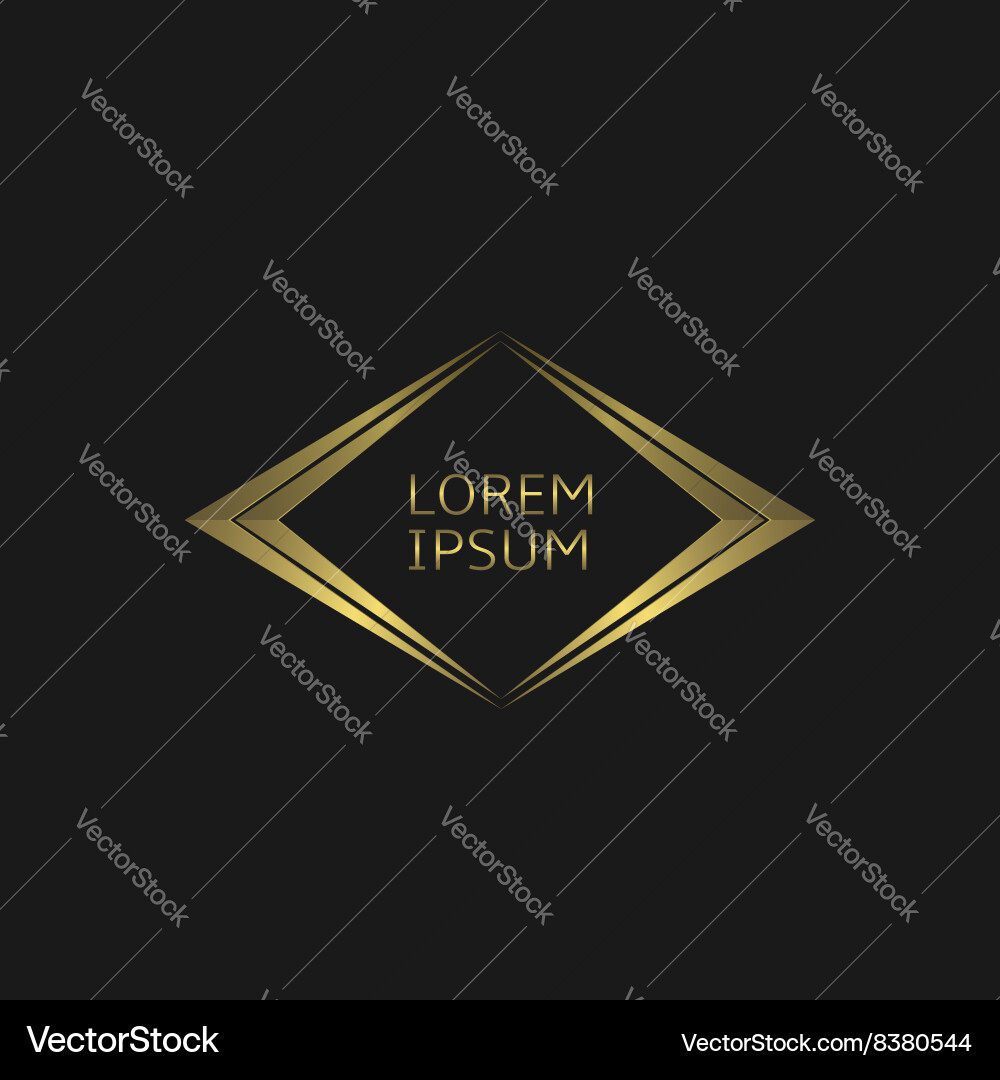 Golden logo template Royalty Free Vector Image