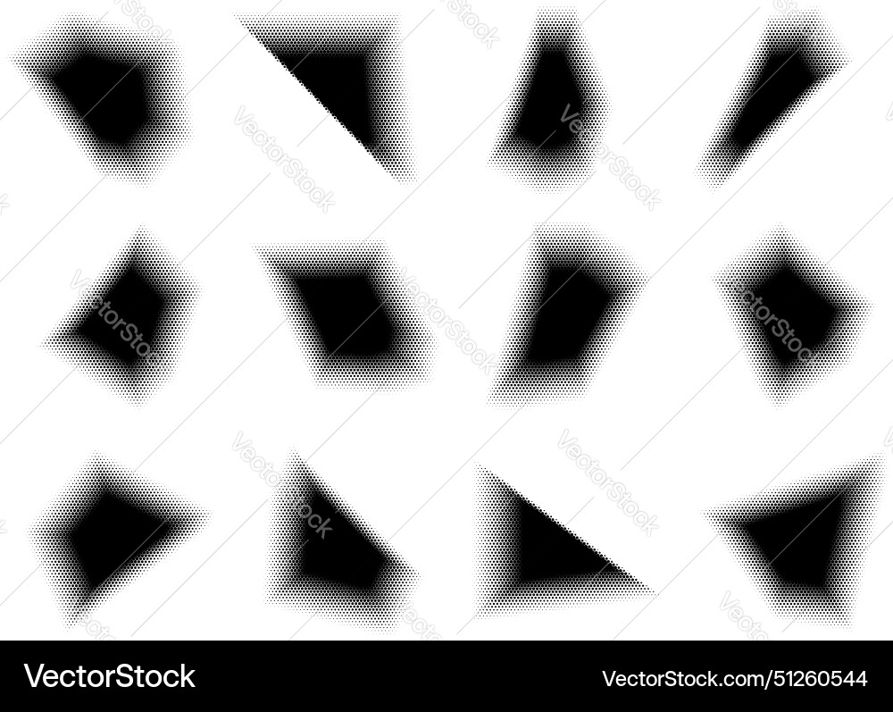 Halftone hexagon pattern reprographic technique Vector Image
