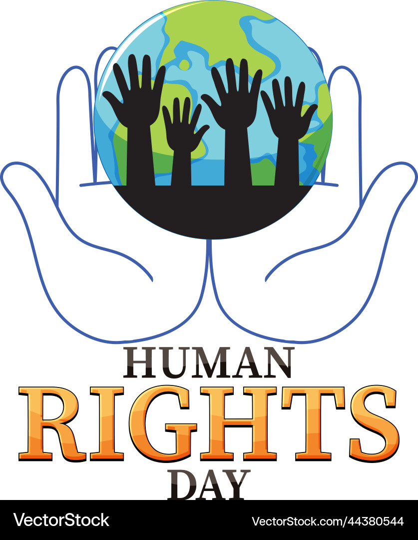International human rights day banner design Vector Image