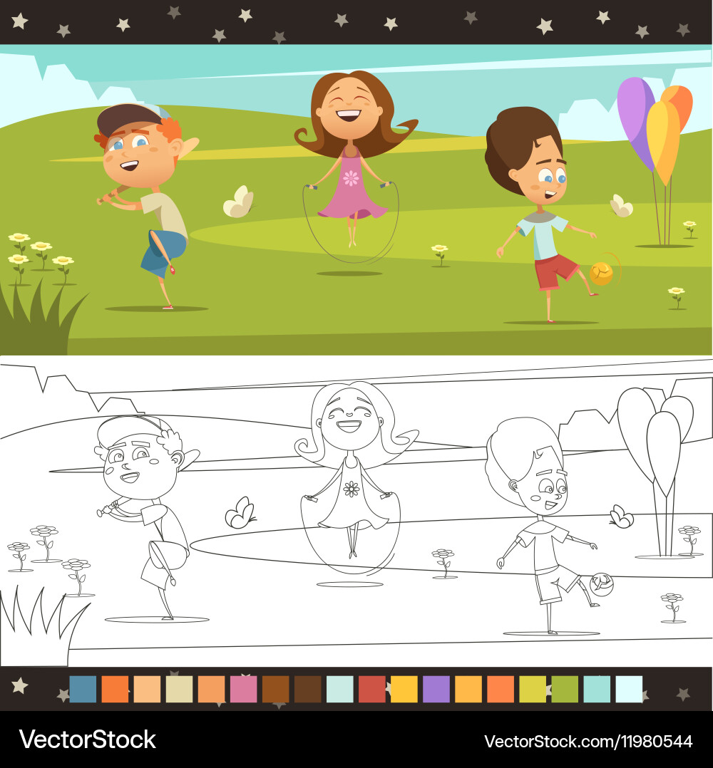 Kids coloring page Royalty Free Vector Image - VectorStock