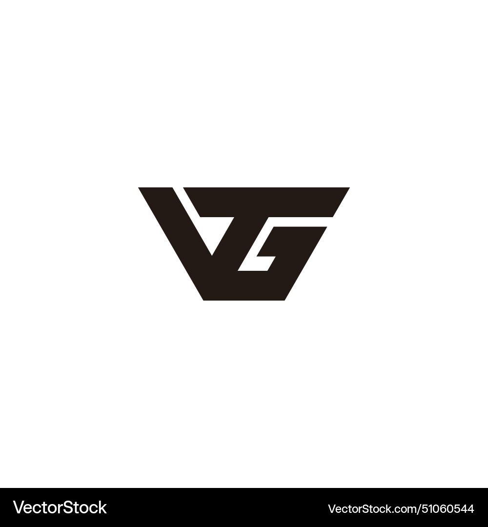Letter vgt simple geometric line logo Royalty Free Vector