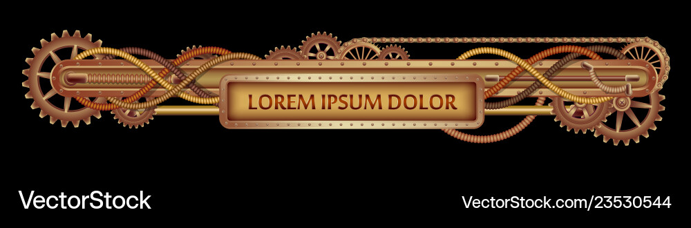 Mechanical fantastic banner Royalty Free Vector Image