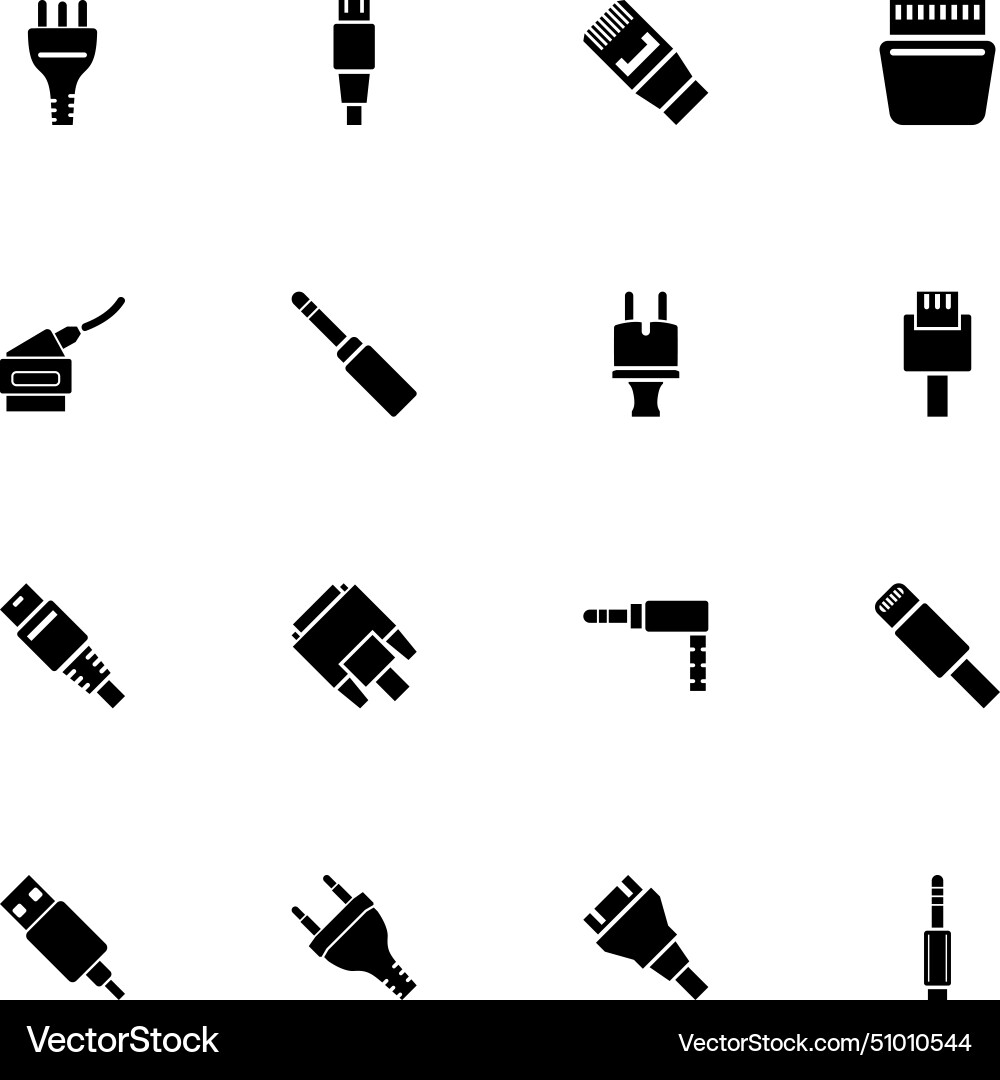 Plug icon - expand to any size change Royalty Free Vector