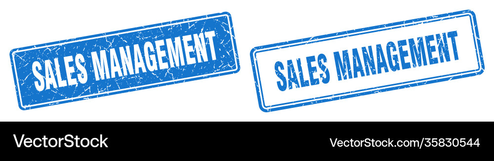 Sales management stamp set Royalty Free Vector Image