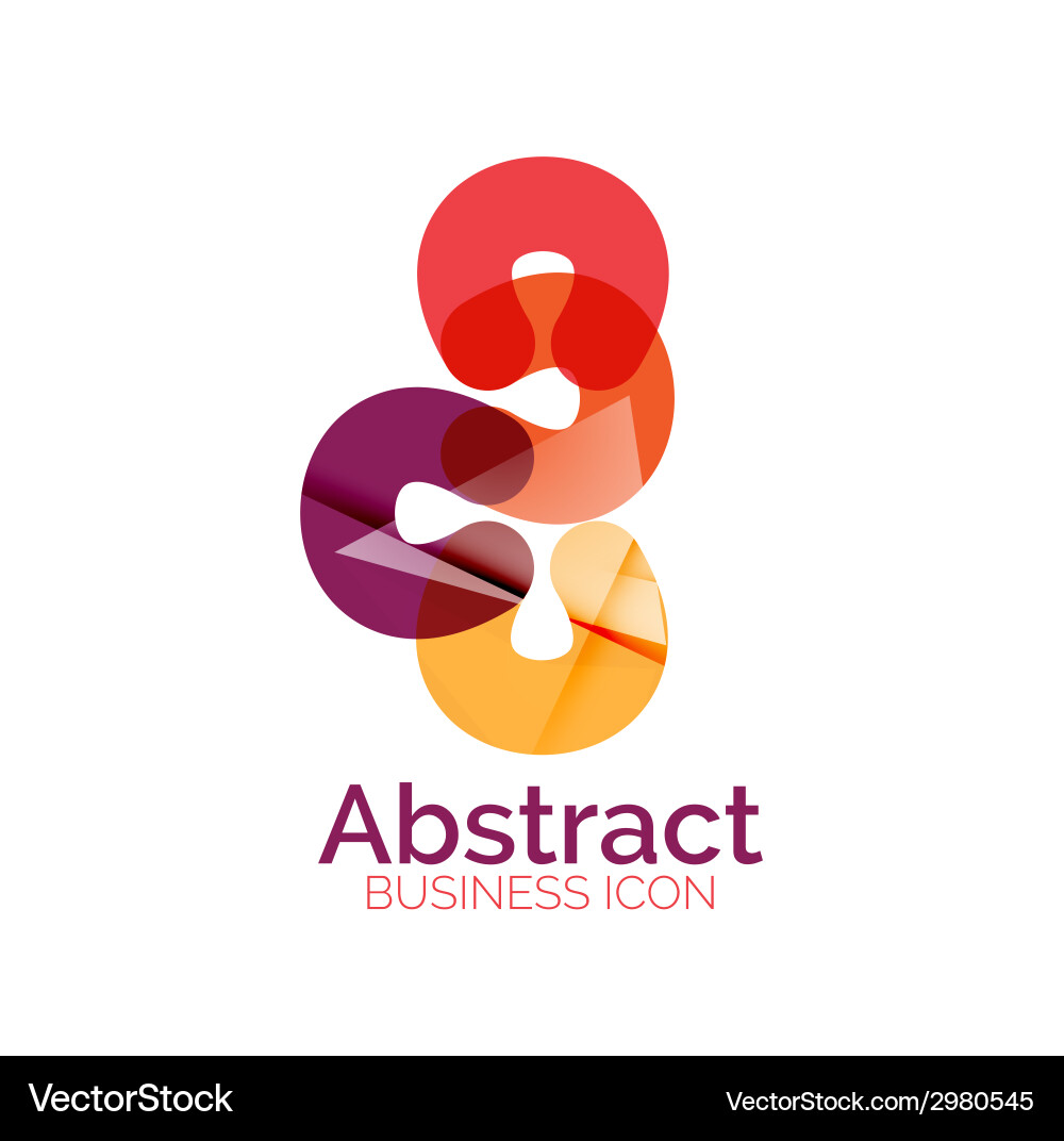 Abstract symmetric business icon Royalty Free Vector Image