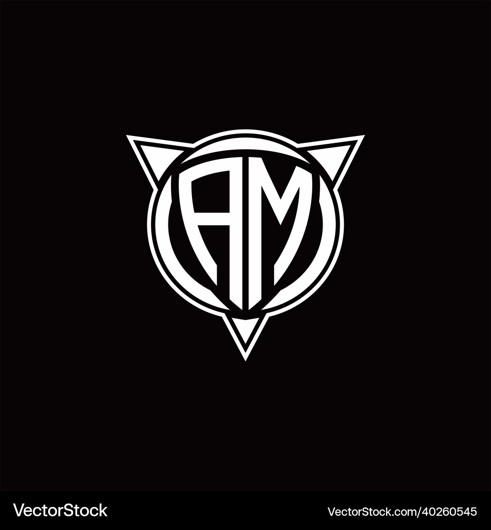 Am logo monogram isolated with circle shape Vector Image