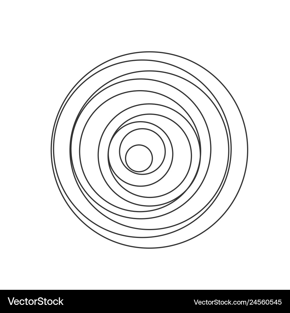 Circular spiral sound wave Royalty Free Vector Image