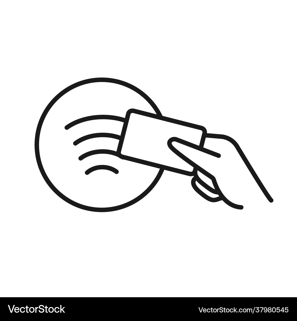 Contactless wireless pay sign logo nfc technology Vector Image