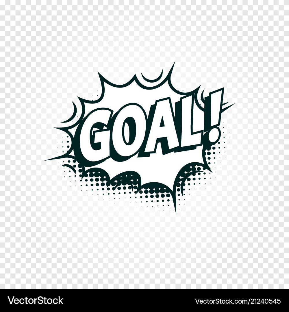 Goal icon comics Cloud mit Halbtonschatten Vektorbild