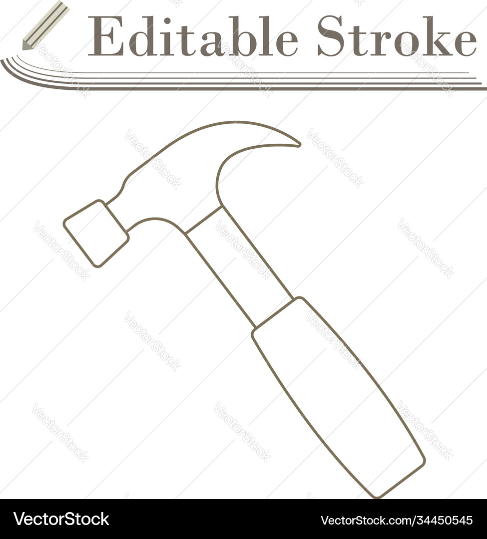 Hammer icon Royalty Free Vector Image - VectorStock