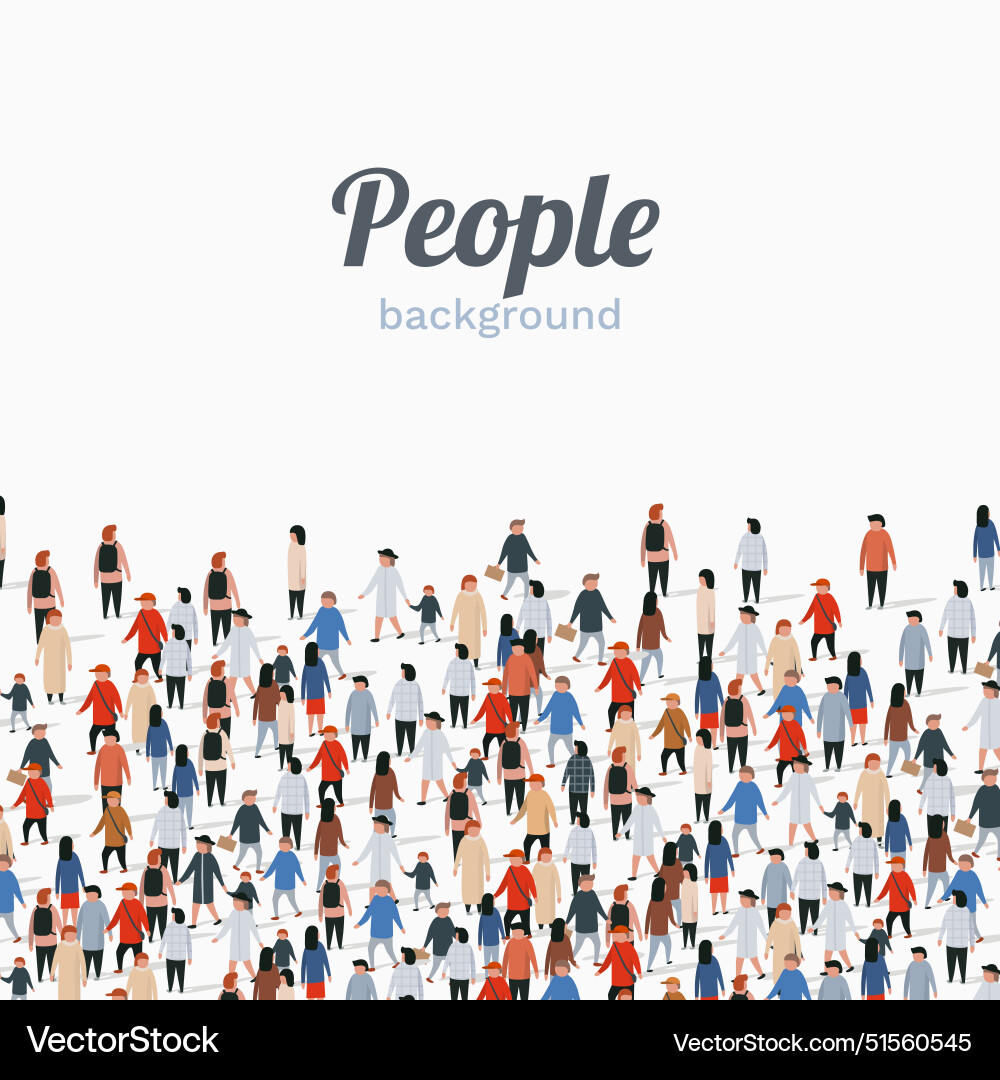 Large group of people on white background Vector Image