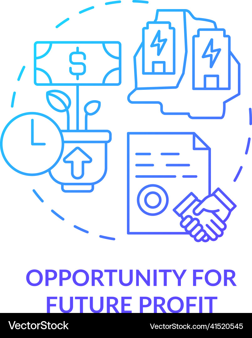 Opportunity for future profit blue gradient Vector Image