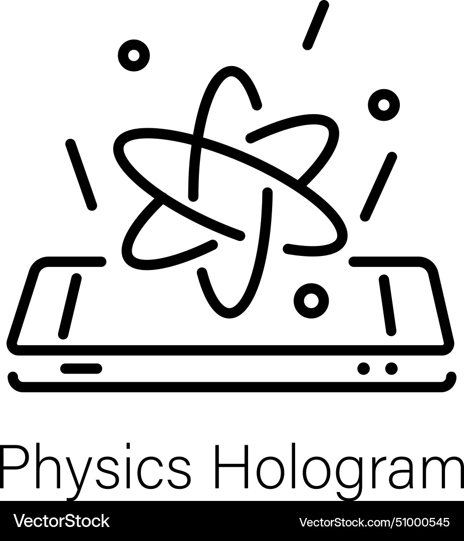 Physics hologram Royalty Free Vector Image - VectorStock