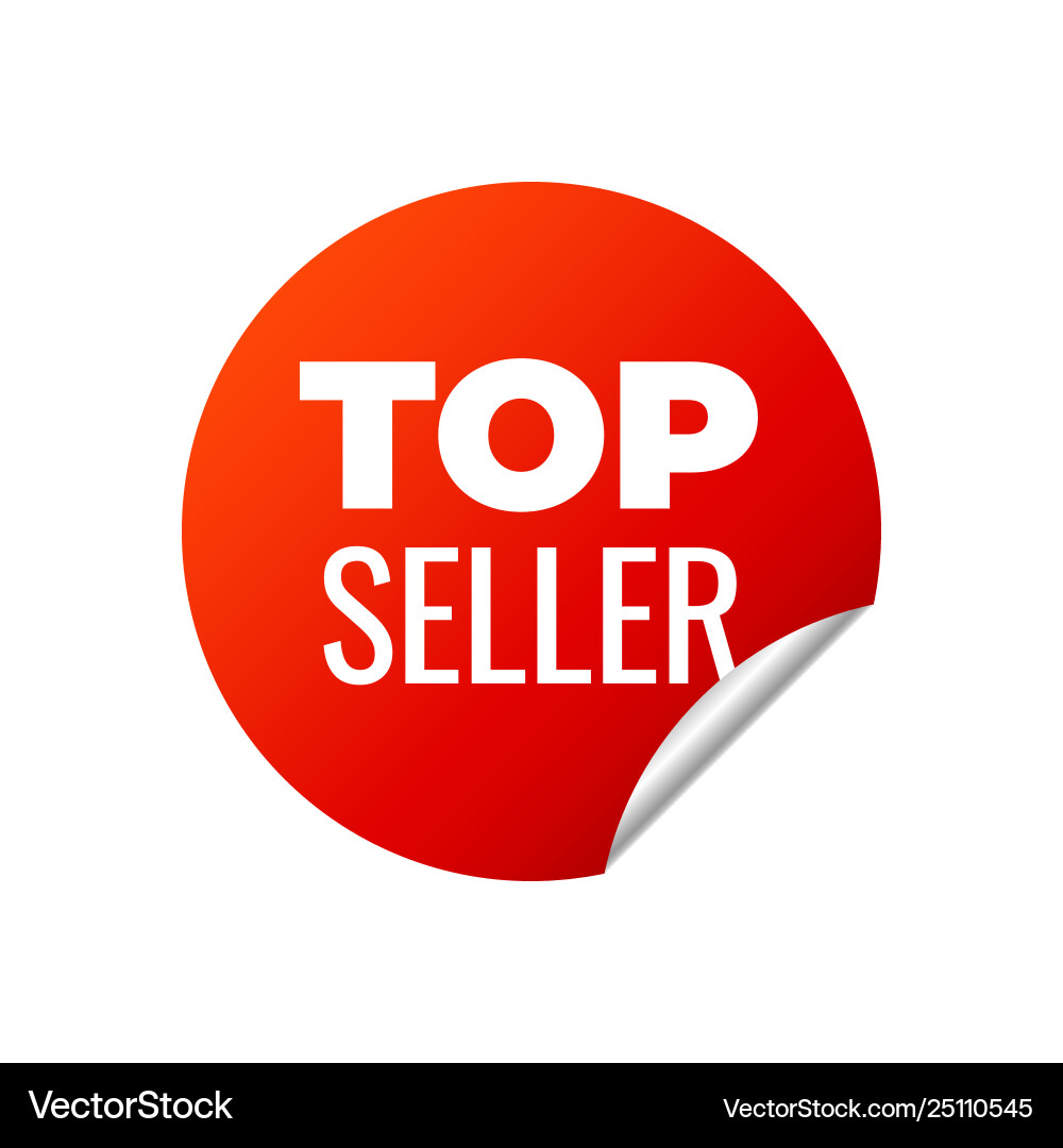 Red banner sticker on white background Royalty Free Vector