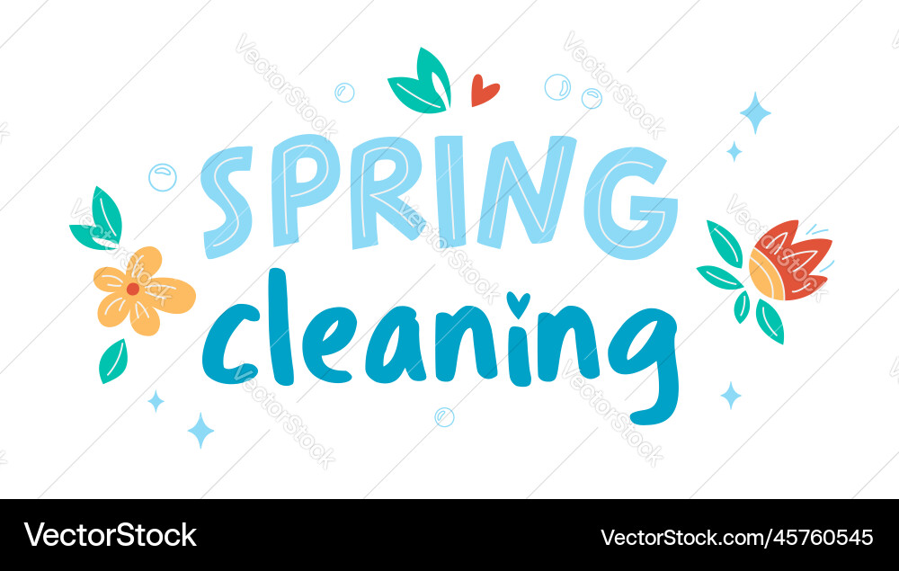 Spring cleaning concept housework isolated Vector Image