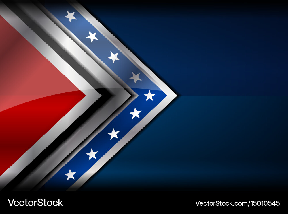 Usa flag red blue color Royalty Free Vector Image
