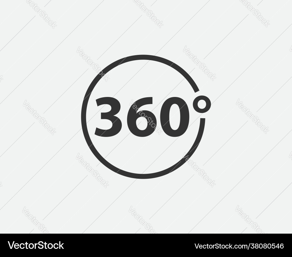 360 degree view icon Royalty Free Vector Image