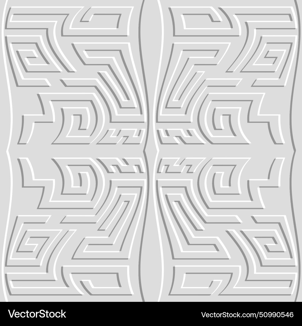 3d white embossed beautiful elegant seamless Vector Image