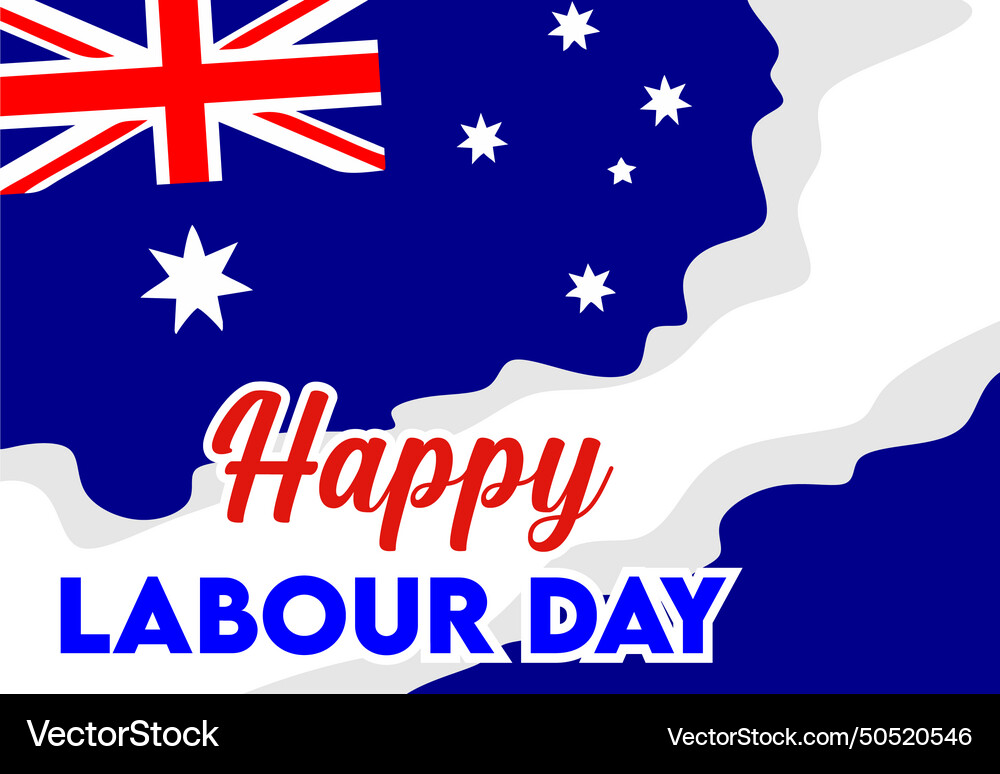 Happy celebrate labour day australia Royalty Free Vector