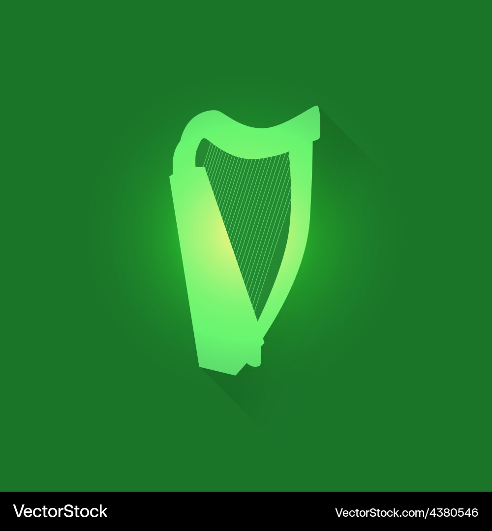 Irish celtic harp Royalty Free Vector Image - VectorStock