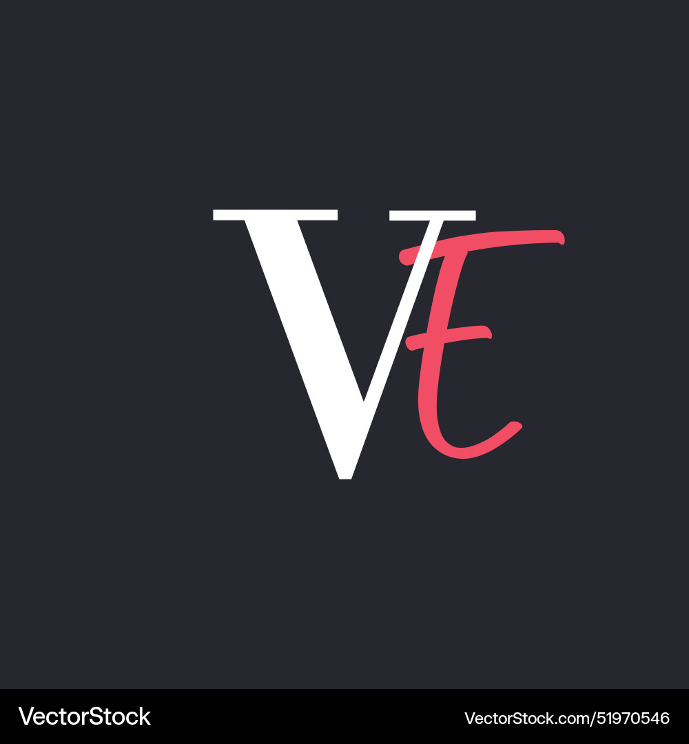 Letter logo perfectly blended initials Royalty Free Vector