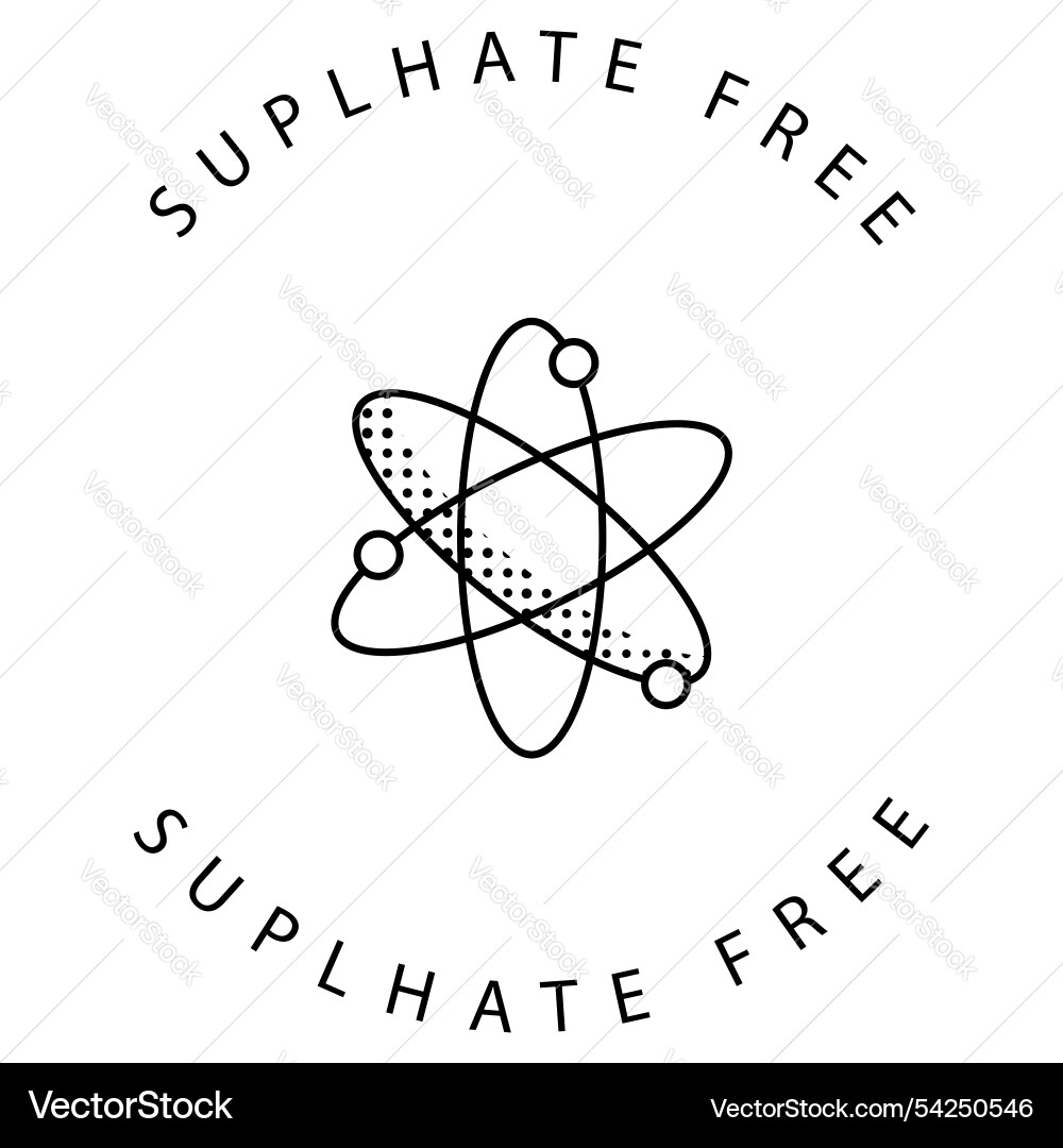 Pure natural sulfate-free icon design Royalty Free Vector