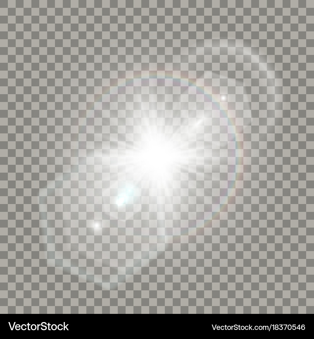 White star explosion with flare effect Royalty Free Vector