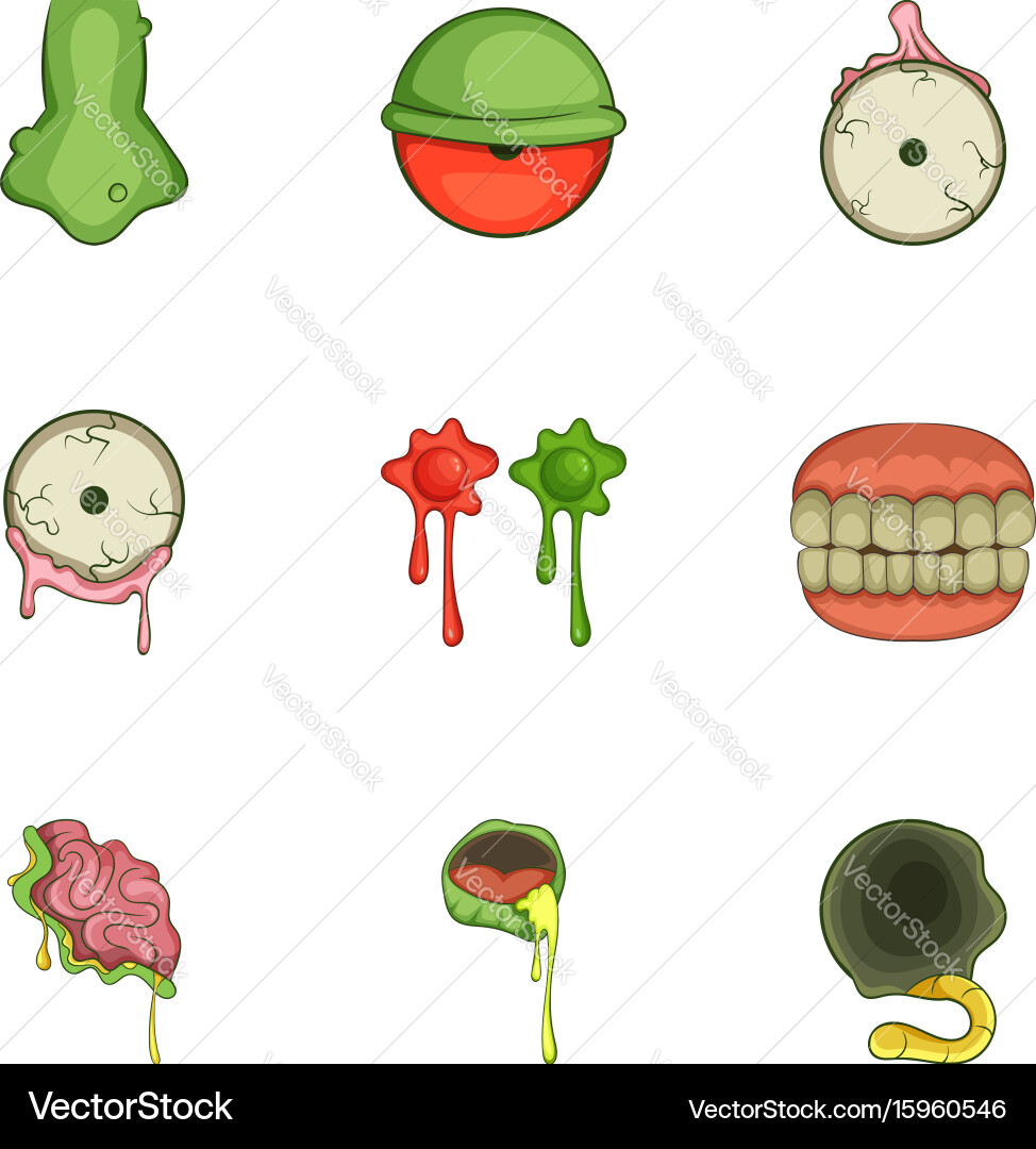 Zombie Sticker Icons - Halloween Royalty Free Vector Image