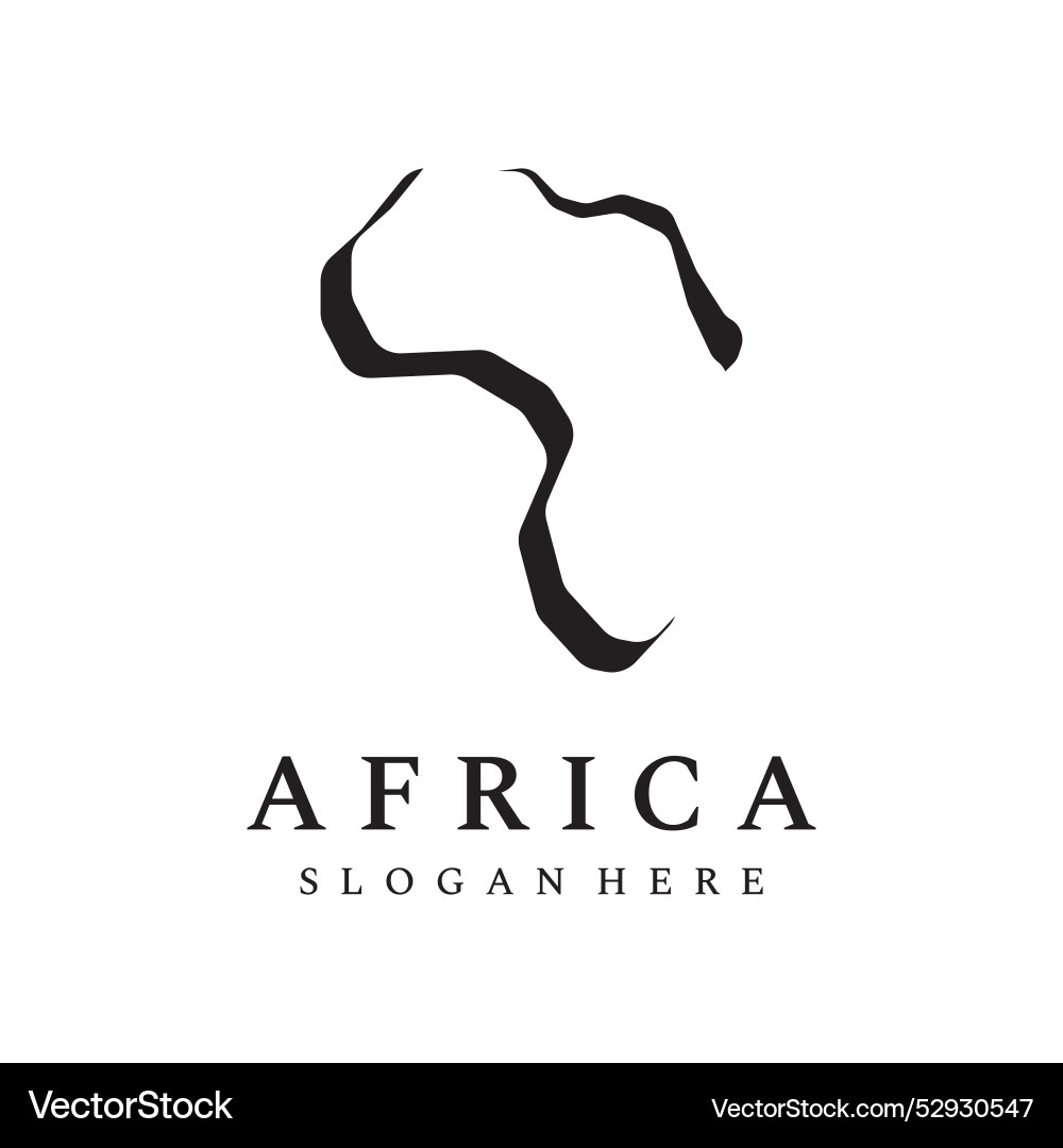 Abstract african continent map logo template Vector Image