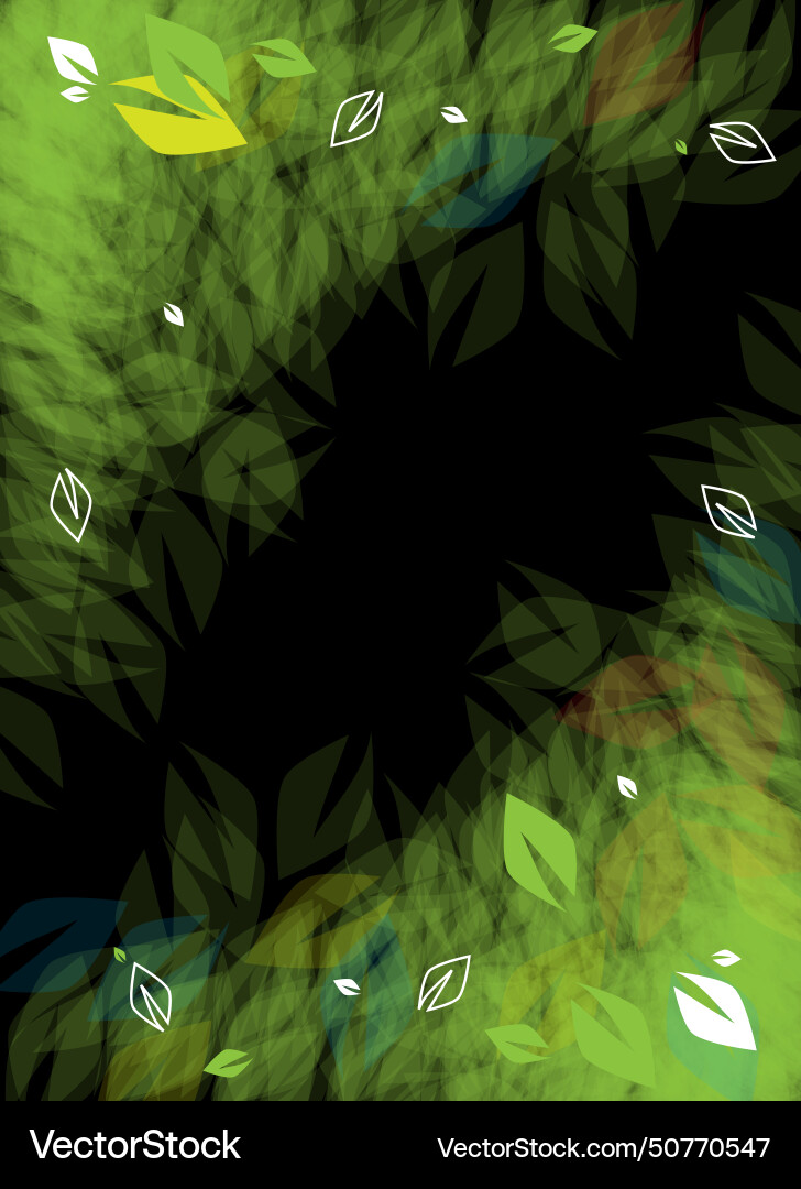 Abstract futuristic stylized autumn fade leafage Vector Image