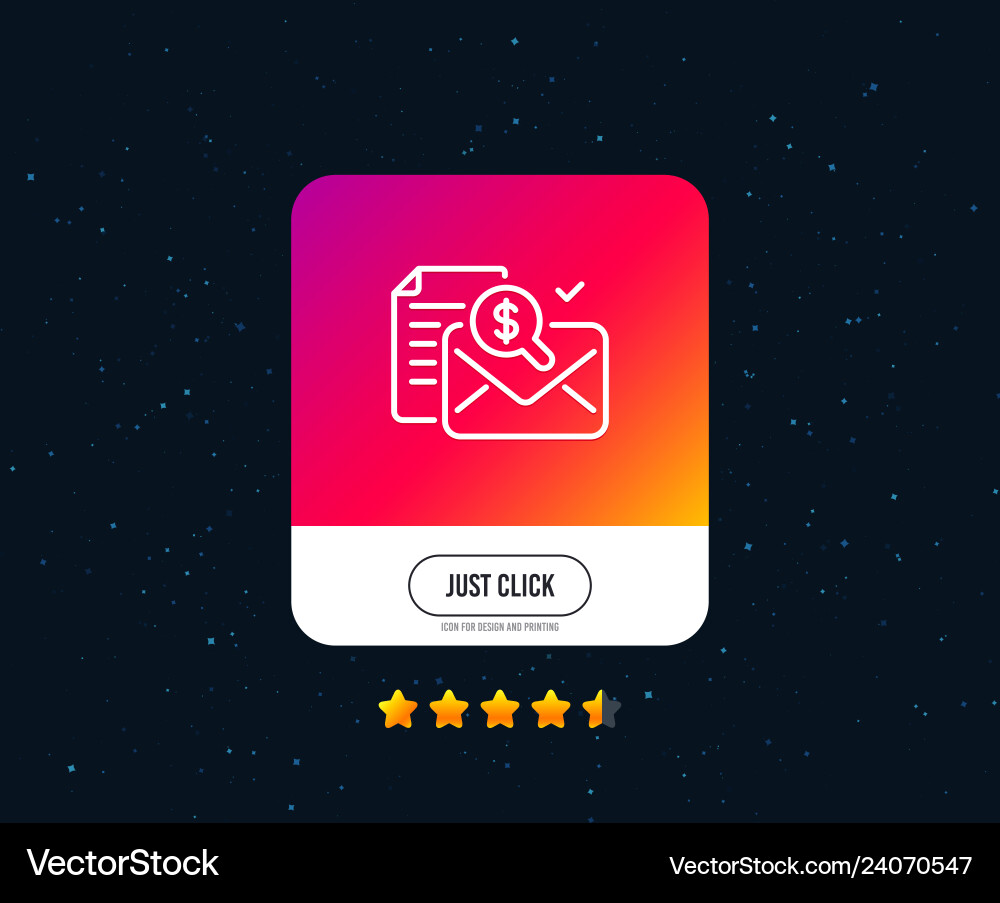 Accounting report line icon audit sign check Vector Image