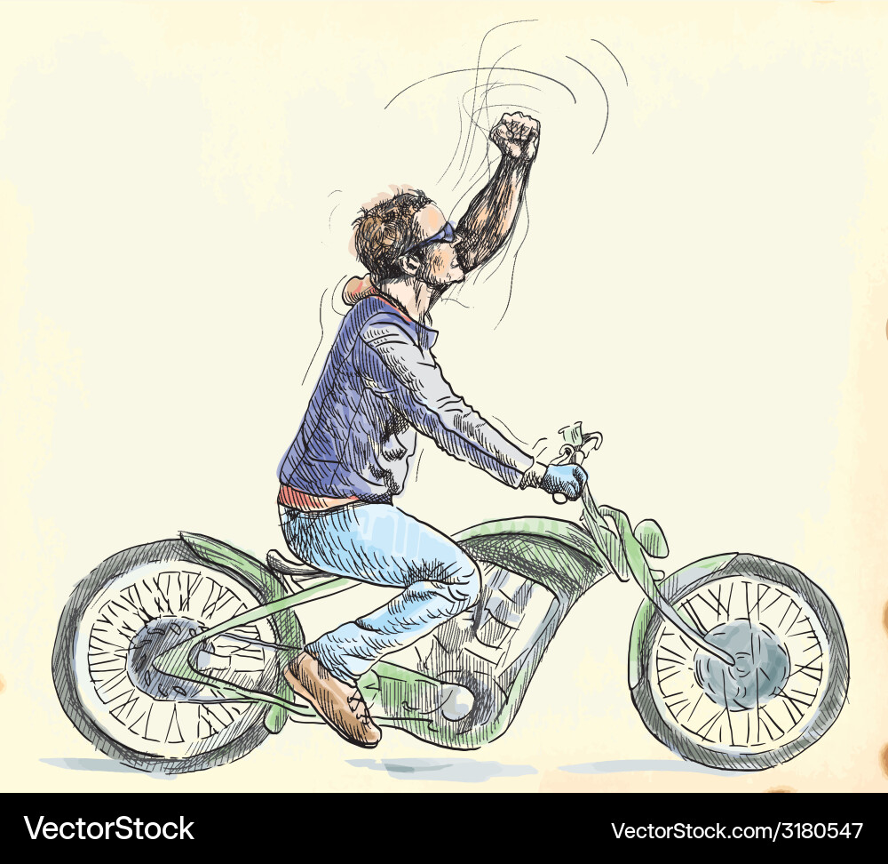 Biker Royalty Free Vector Image - VectorStock
