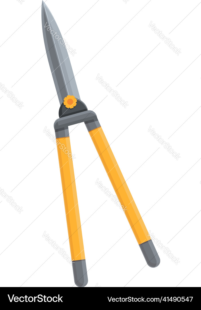 Bush scissors icon cartoon trimmer lawn Royalty Free Vector