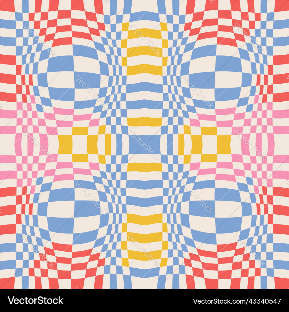 Checkered Op Art Pattern Royalty Free Vector Image